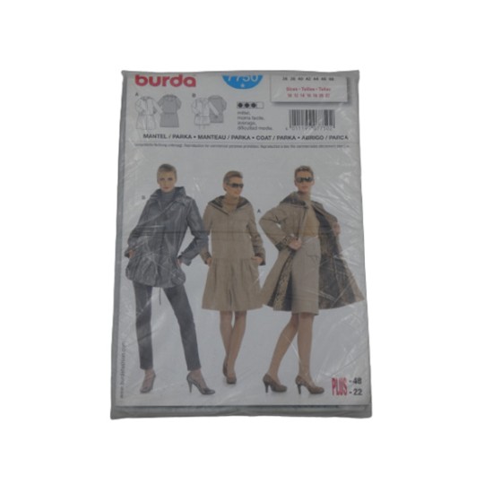 Μπουφάν τύπου parka Burda πατρον 7750